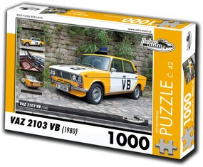 Retro-auta puzzle č. 42 vaz 2103 vb (1980) 1000 dílků