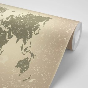 Samolepící tapeta stará mapa světa na abstraktním pozadí