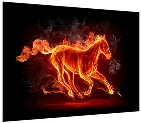 Obraz koně v ohni (70x50 cm)