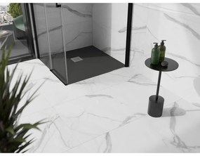 Mexen Stone+, čtvercová vanička z minerálního kompozitu 100 x 100 cm, antracitová, 44711010