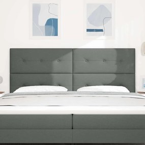 Výškově nastavitelné čelo postele Tmavě šedá 200 cm textil 3337861