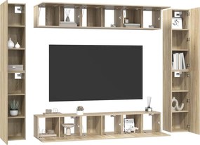 10dílný set TV skříněk dub sonoma kompozitní dřevo 3078980