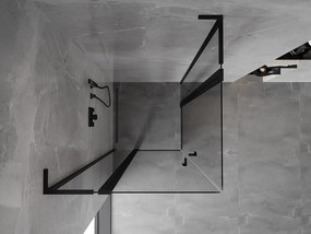 Mexen, Mexen Mist L Duo výklopný sprchový kout 100 x 100 cm, průhledný, černý - 8A4L-100-100-70-00