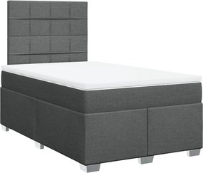 Box spring postel s matrací tmavě šedá 120x190 cm textil 3292728