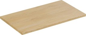 Závěsná skříňka pod umyvadlo Aster Nordic s deskou a regálem 80 cm zelená/dub cremona