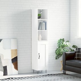 vidaXL Skříň highboard 34,5 x 34 x 180 cm kompozitní dřevo [3190079] Barva: bílá s vysokým leskem