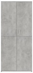 Botník betonově šedý 80 x 39 x 178 cm dřevotříska - Default Title