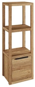 furniture-nabytek.cz - Masivní závěsná police Sidora z divokého dubu, olejovaná, hnědá – 31×25×90 cm