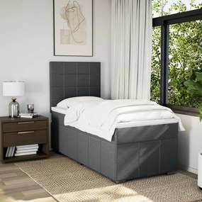 Box spring postel s matrací tmavě šedá 90x190 cm textil 3291524