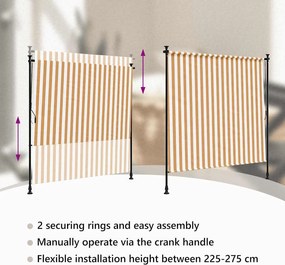 vidaXL Venkovní roleta 200 x 270 cm [368771] Barva: Modrá