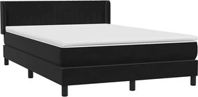 Box spring postel s matrací černá 160x210 cm samet 3318287