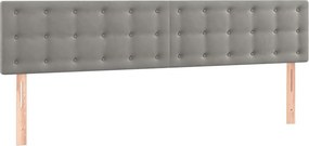 Box spring postel s matrací světle šedá 120x190 cm samet 3270019