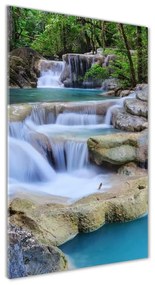 Wallmuralia Vertikální Fotoobraz na skle Vodopád Thajsko 50x100