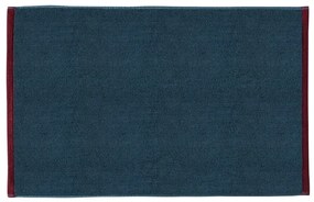 Tmavě modrá/šedá koupelnová předložka z bio bavlny 50x80 cm Soft – Mette Ditmer Denmark