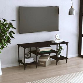 Tv Skříňka Černá 102 X 35 X 45,5 Cm Kompozitní Dřevo - Černá