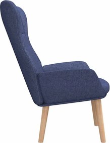 Relaxační křeslo modré textil 341398
