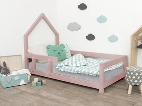 Benlemi Dětská postel domeček POPPI s bočnicí vlevo Barva: Petrolejová, Rozměr: 120 x 200 cm