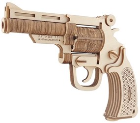 Woodcraft construction kit Woodcraft Dřevěné 3D puzzle Revolver M19