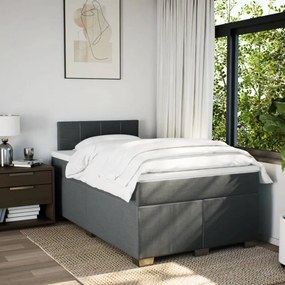 Box spring postel s matrací tmavě šedá 120x190 cm textil 3285828