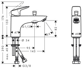 Hansgrohe Logis - vanová baterie stojánková, chrom 71312000