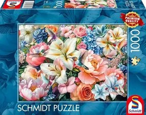 SCHMIDT Puzzle Květiny v pastelových barvách / 1000 dílků