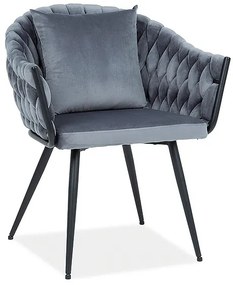 Jídelní židle Nobuko (šedá + černá). 1050575