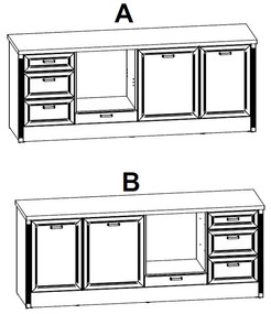 Kuchyňská linka Jasmin, antracit/dub