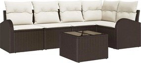 Set pohovek s polštářem Hnědá Polyester 3346048