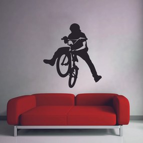 Samolepka na zeď - BMX cyklista (54x60 cm) - PopyDesign