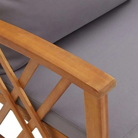 Zahradní lavice s poduškami 119 cm masivní akáciové dřevo 310271