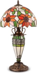 BRILAGI - Tiffany vitrážová stolní lampa SUNFLOWER 1xE27/60W/230V + 1xE14/40W