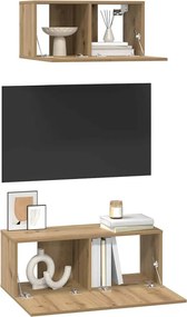 Sestava TV skříněk 2 ks Artisanový dub Kompozitní dřevo 3393383