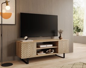 ADRK Furniture Skříňka RTV Lorello Chevron 135 cm RTV-LOR-OC-J-135