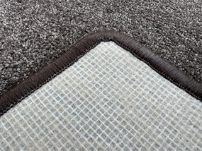 Vopi, Kusový koberec Laguna LUX čokoláda ovál, 60x100 ovál, hnědá, ložnice