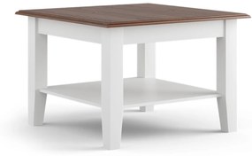 Bílý nábytek Konferenční stolek Belluno Elegante, malý, dekor bílý | ořech, masiv, borovice