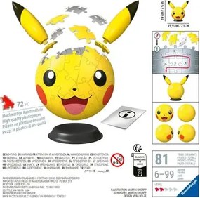 RAVENSBURGER Puzzle ball s ušima Pokémon / 54 dílků / od 6 let