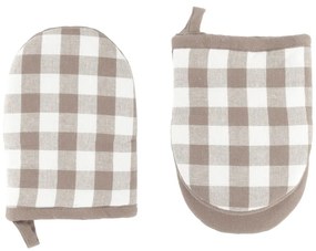 Bavlněné kuchyňské rukavice v sadě 2 ks Gingham – Tiseco Home Studio