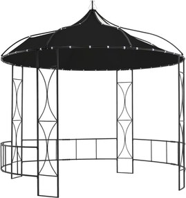 Altán 300 x 290 cm antracitový kruhový 310031