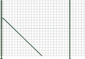 Drátěný plot s přírubami zelený 2 x 25 m 154190