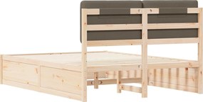 Rám postele s čalouněným čelem s čelo Taupe 135 x 190 cm 3398172