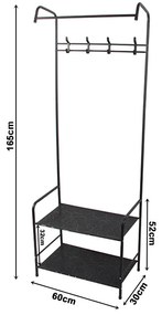 Verk Group Stoják na oblečení svrchní oblečení bundy na boty stoják poličky