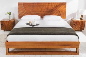 Designová postel Shayla 180 x 200 cm hnědé mango