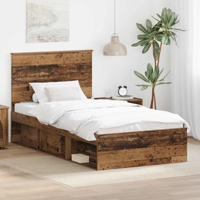 Rám postele Staré dřevo 100 x 200 cm Masivní borové dřevo 3411053