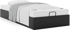 Osmanský rám postele bez matrace černá 90x200 cm umělá kůže 3310779