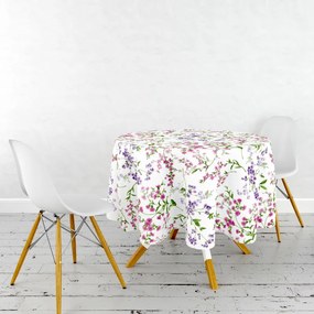 Ubrus PVC kulatý DE-256A – Přírodní něha (různé velikosti)