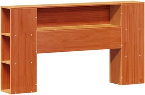 Postel s knihovnou bez matrace 135 x 190 cm masivní borovice 3322959