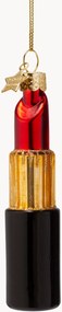 Ručně foukaná vánoční ozdoba Lipstick