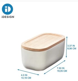Keramický úložný box s víkem Eco Office – iDesign