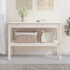 vidaXL Konzolový stolek 110 x 40 x 75 cm masivní borové dřevo [814303] Barva: Bílá