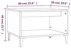 Konferenční stolek bílý 60 x 50 x 40 cm kompozitní dřevo - Default Title